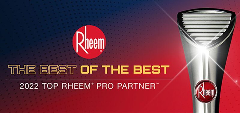 Aspen Aire Heating & Cooling Named 2022 Rheem Top Pro Partner